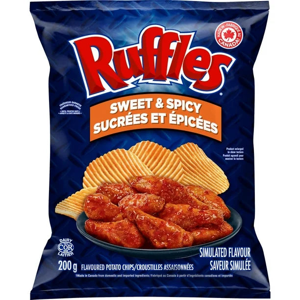 Ruffles Sweet & Spicy Potato Chips 200g | Hudson Valley Exotics PKG