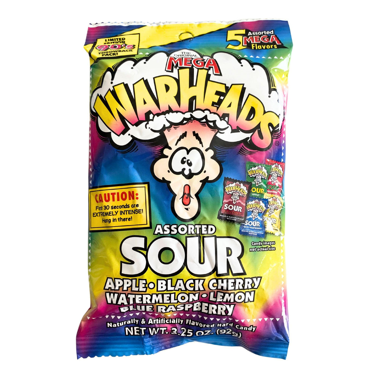 Mega Warheads Extreme Sour Hard Candy LIMITED EDITION 90's Throwback ...
